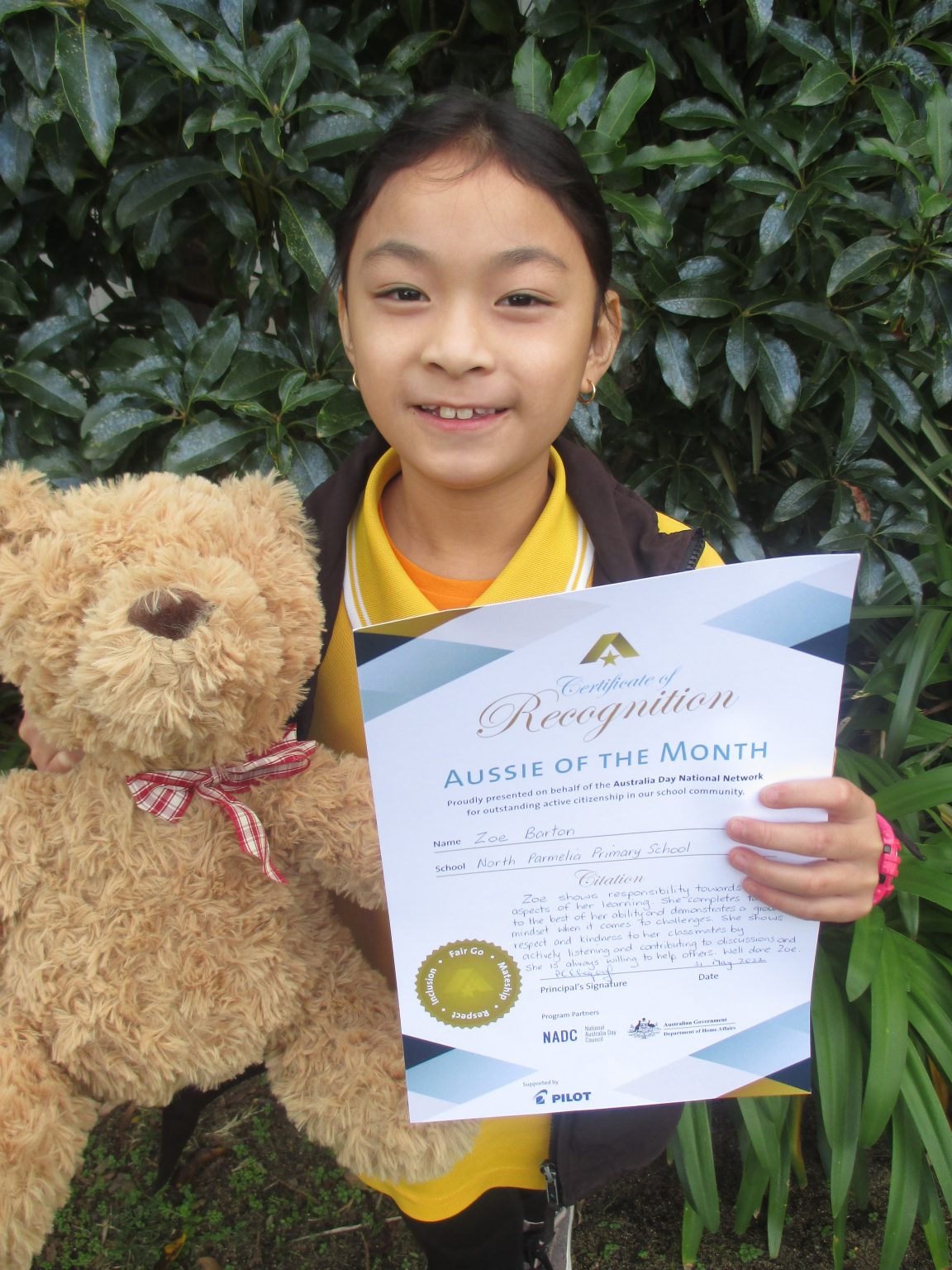 Star Student – Zoe B Room 4 – North Parmelia Primary School